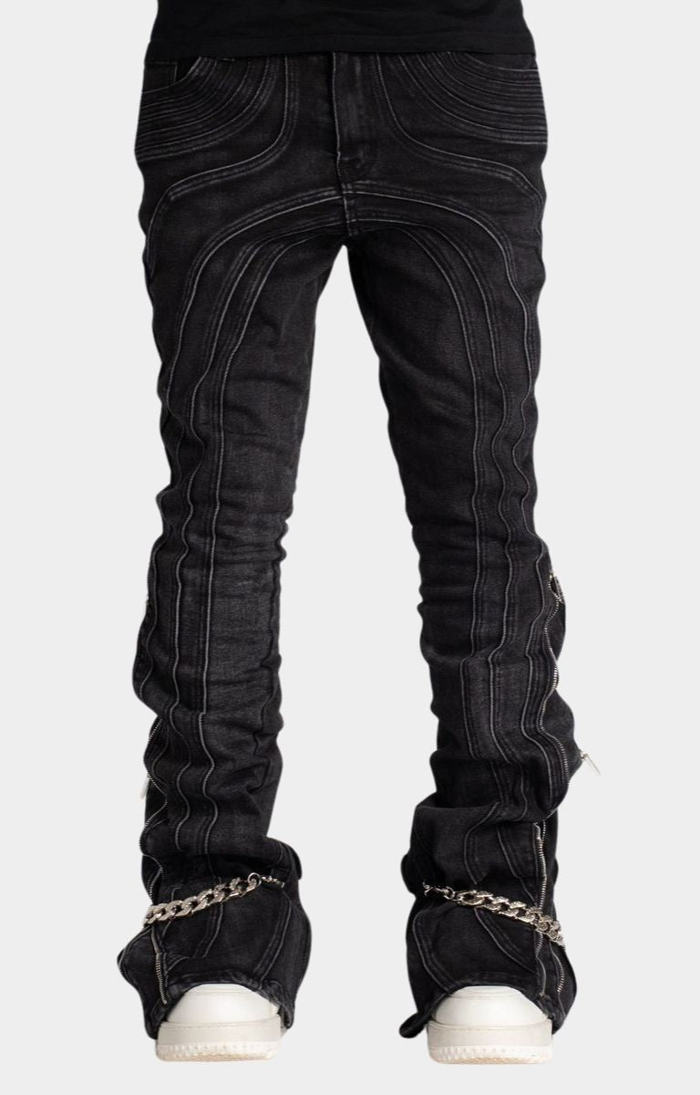 Guapi Iron Grey Chain Denim