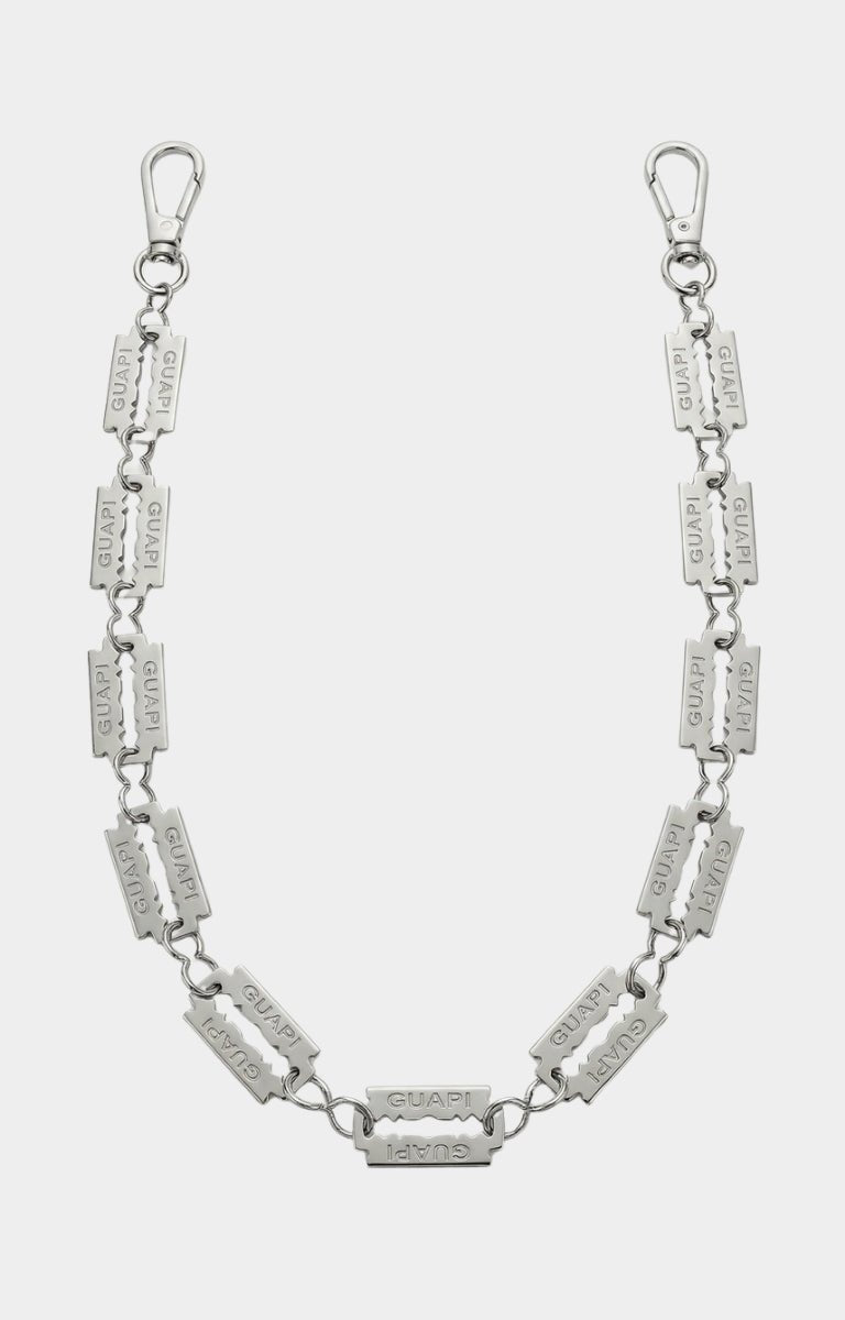 Guapi Metal Blade Jeans Chain | Silver Luxury Streetwear Chain